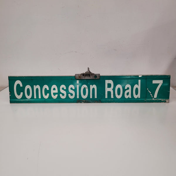 Vintage Authentic Concession Road 7 Street Sign – Wainfleet Trading Post