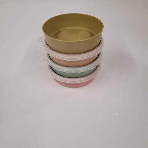 Vintage Tupperware Little Wonders Stackable Snack Bowls 4 Bowls 3 Lids ...