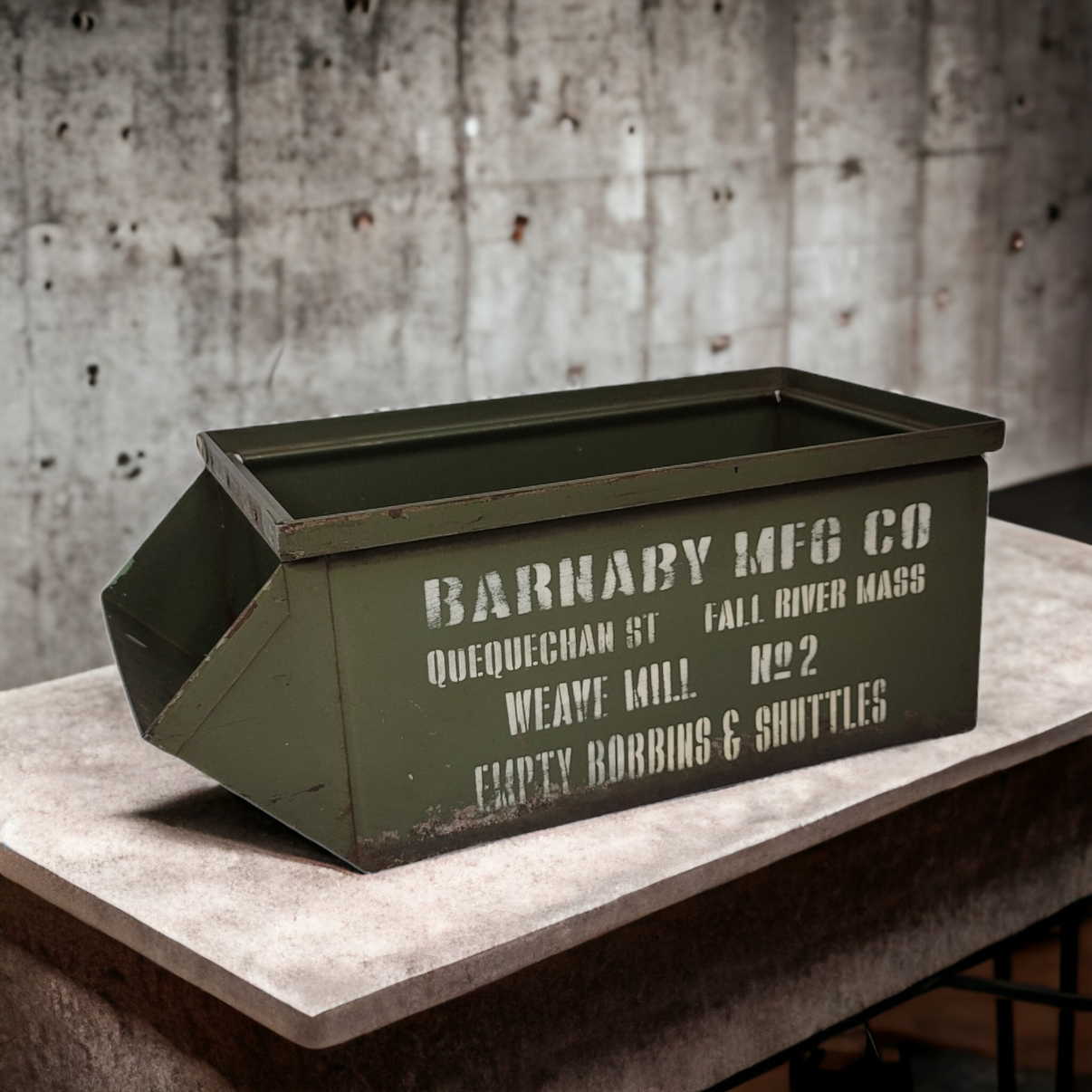 Antique Bin Industrial Parts Bin Barnaby MFG Co Fall River Mass ...