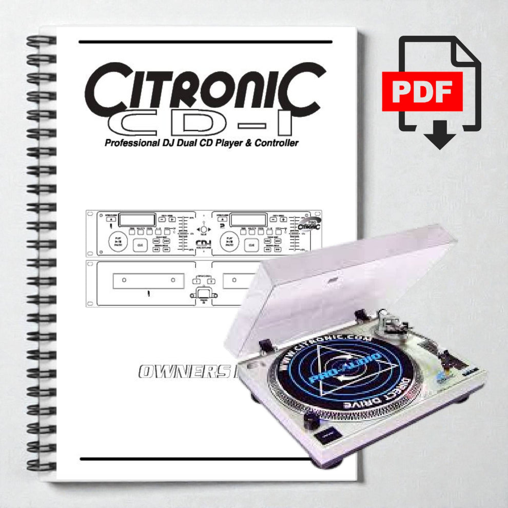 Citronic CD-1 Professional DJ Dual CD Player & Controller User Manual ...