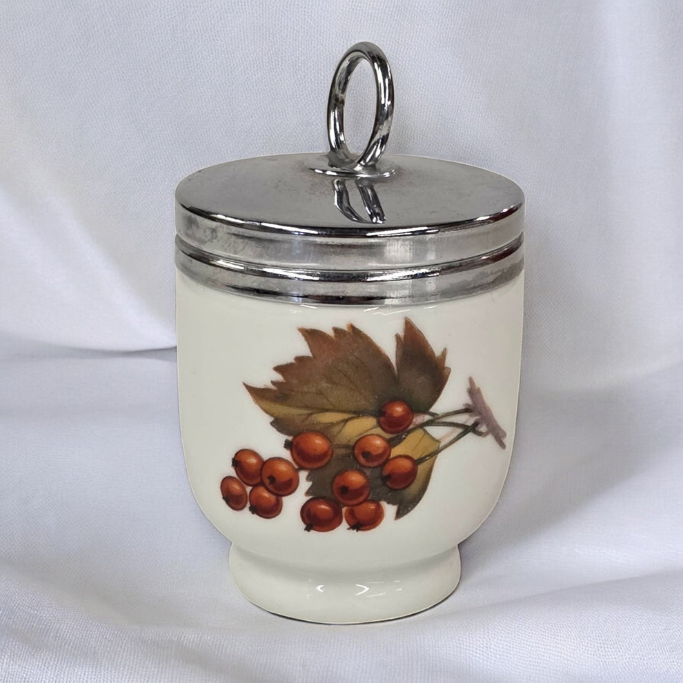Royal Worcester Porcelain Egg Coddler – Vintage Fruit Pattern – Englis ...