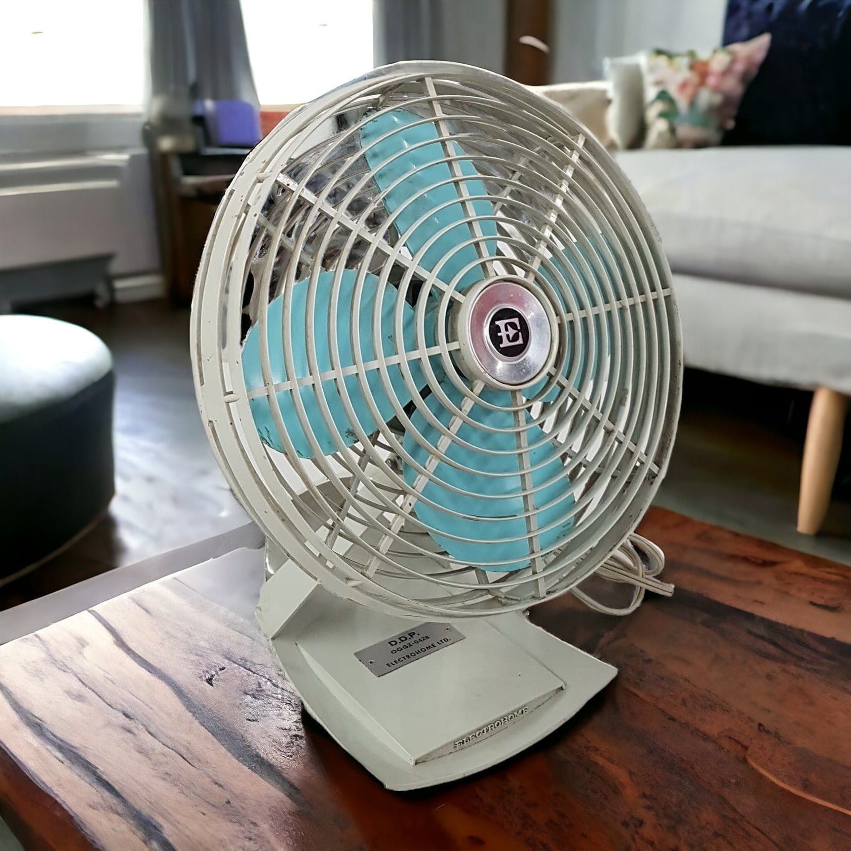 Powder Blue Electrohome Fan Mid Century Modern Design – Wainfleet ...