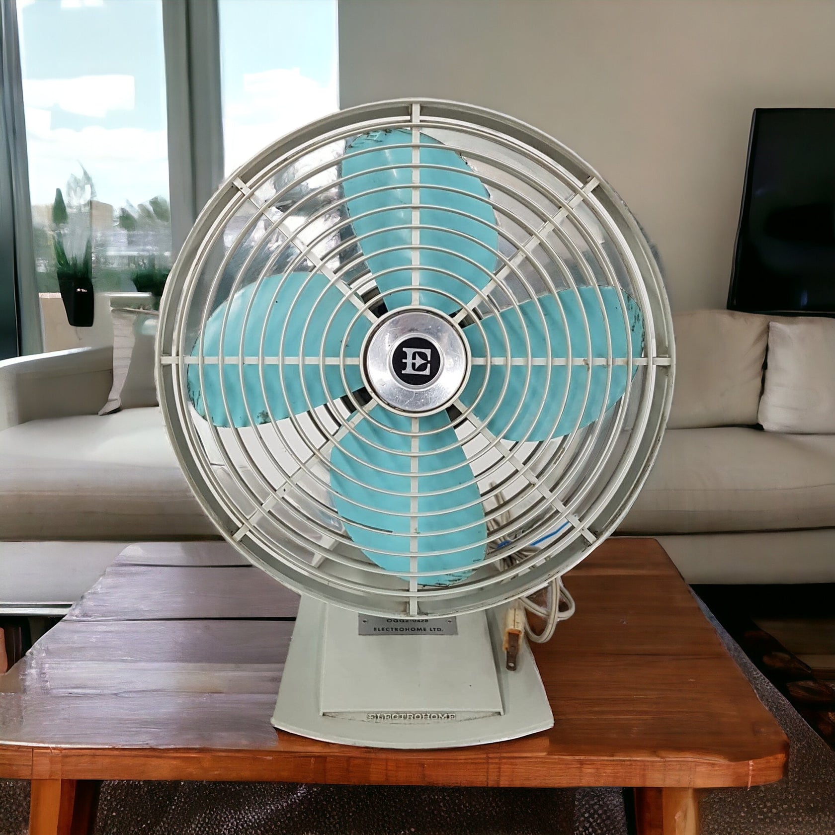 Powder Blue Electrohome Fan Mid Century Modern Design – Wainfleet ...