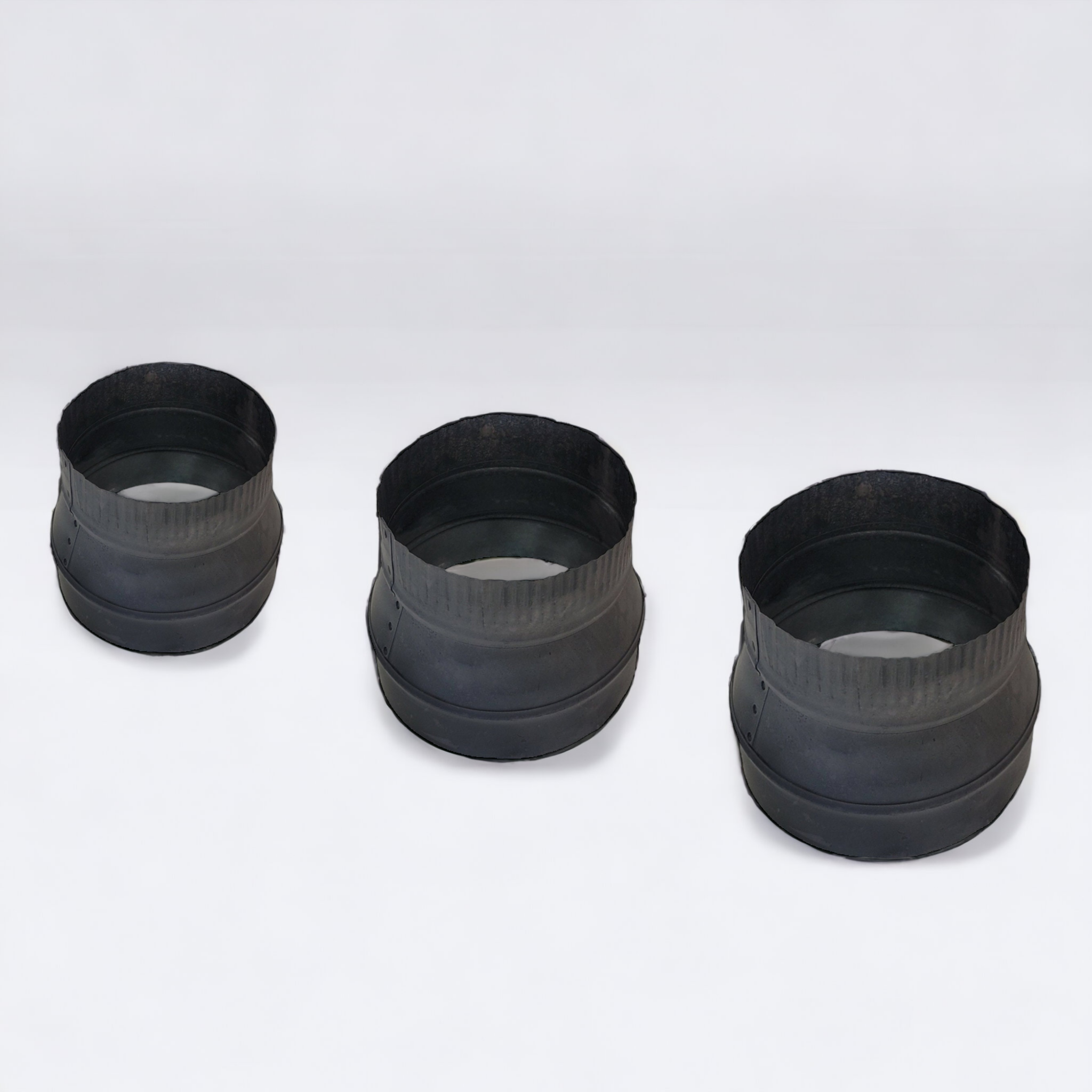 Wood Stove Pipe Reducers 6-7-8 Inches Black Wood Stove Chimney Pipe Re ...