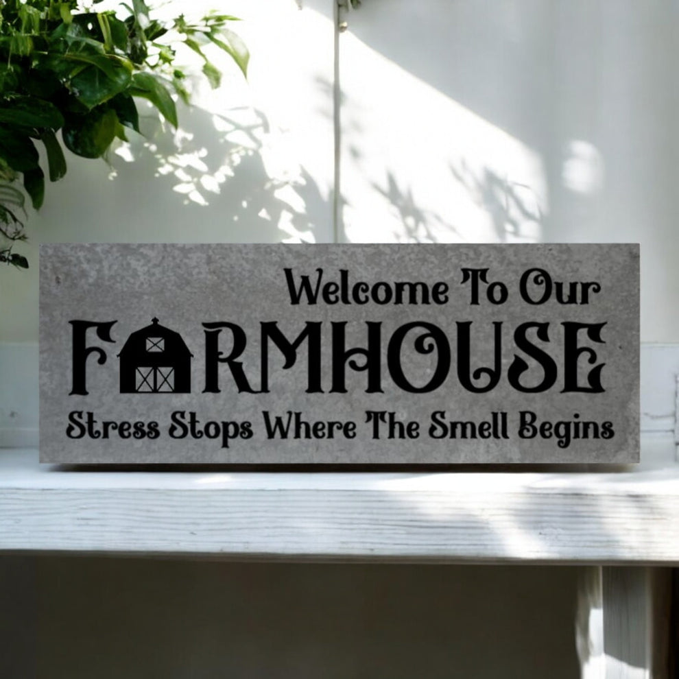 Welcome To Our Farmhouse Sign Rustic Metal Sign – Wainfleet Trading Post