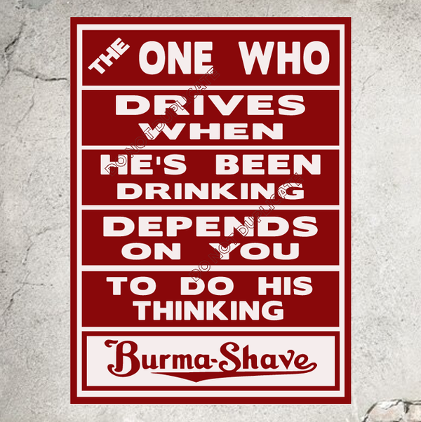 Burma Shave Barber Sign Vintage Advertizing Shaving Sign – Wainfleet ...