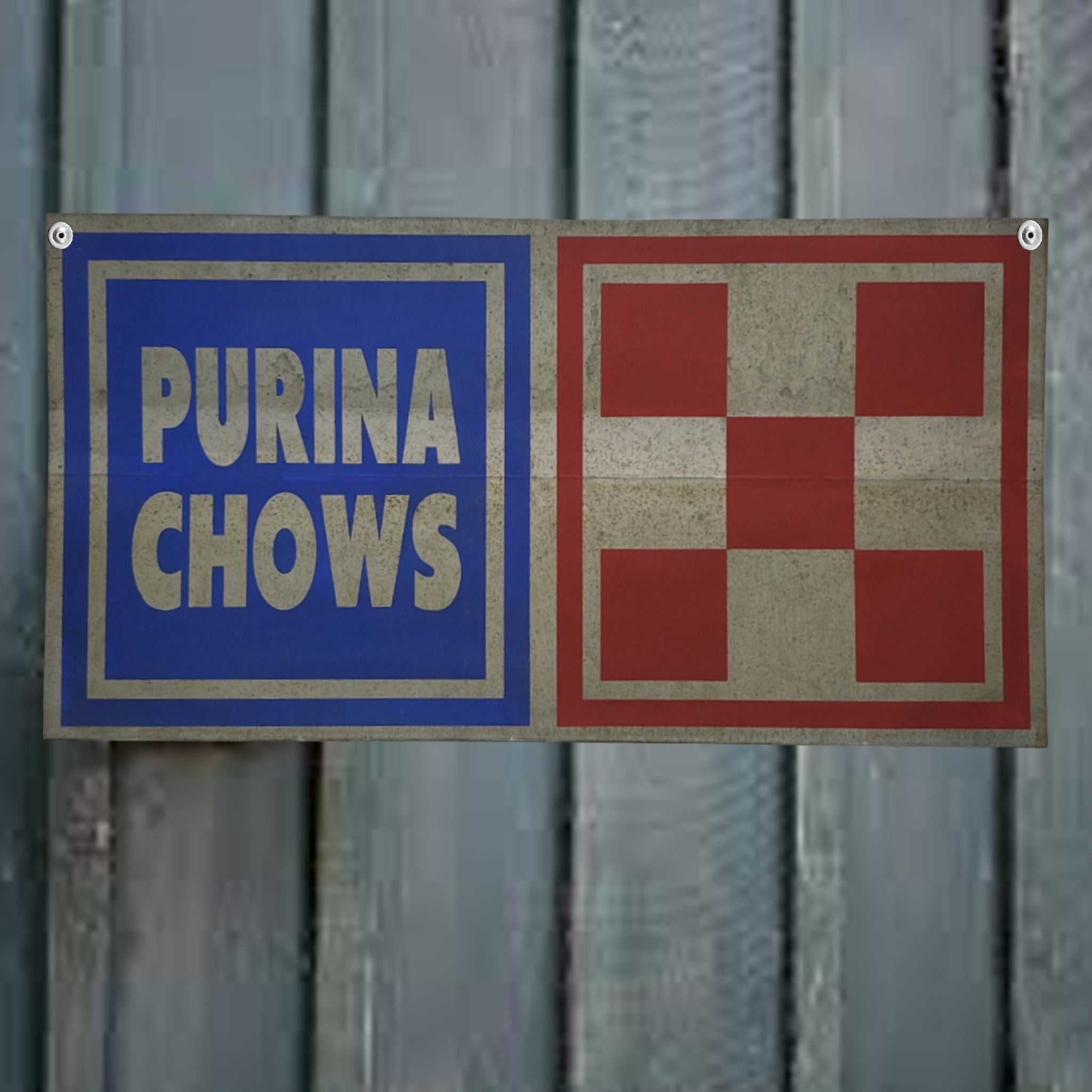 Purina Chows Sign Rustic Metal Farm Sign – Wainfleet Trading Post