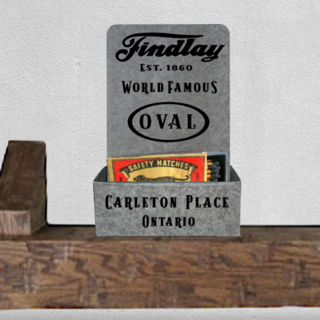 Findlay Oval Wood Stoves Match Safe – Wainfleet Trading Post