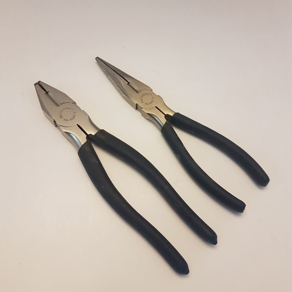 Set of Mastercraft Pliers Need-nosed & Linesman Pliers – Wainfleet ...