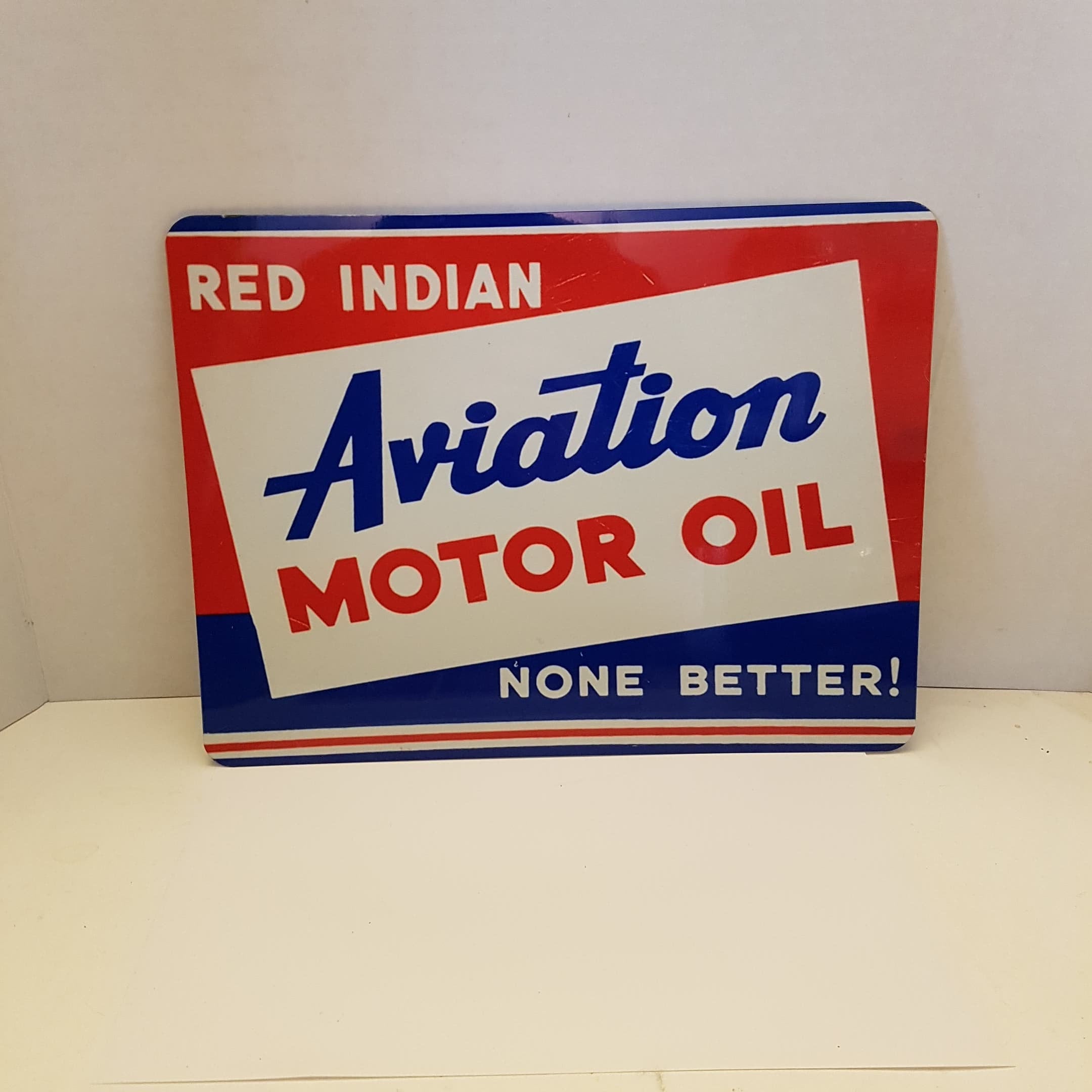 Sign Red Indian Aviation Motor Oil Antique Style Sign – Wainfleet ...