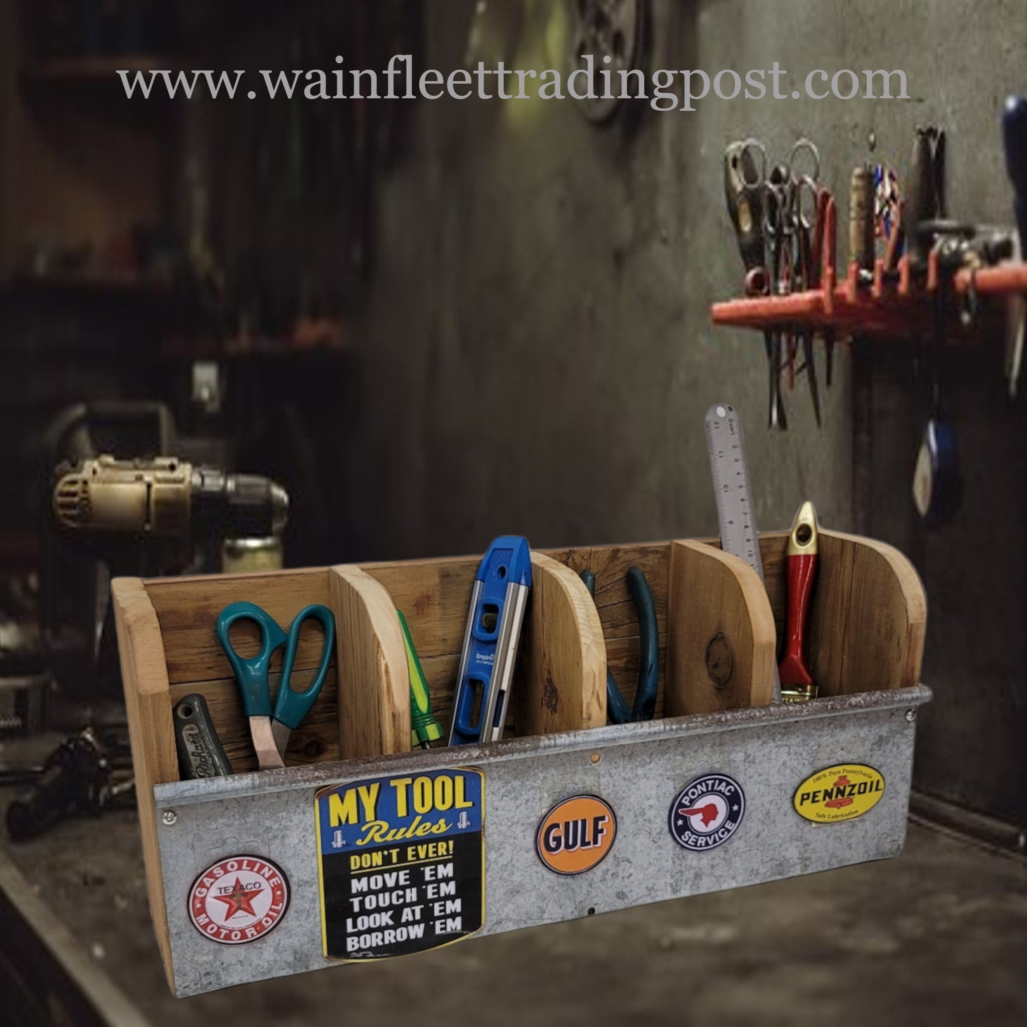 Storage Organizer Rustic Bench Top Tote – Wainfleet Trading Post